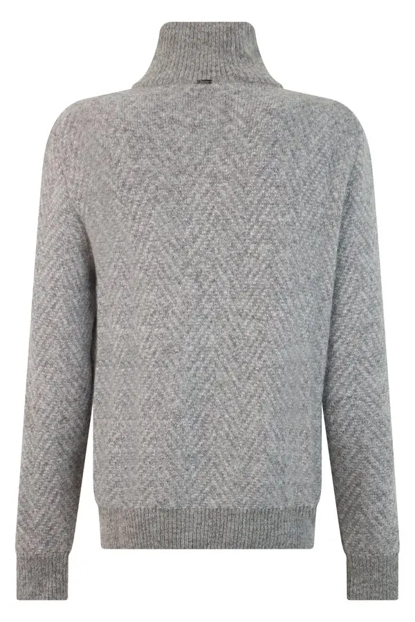 Herno Zip-neck Knit Top