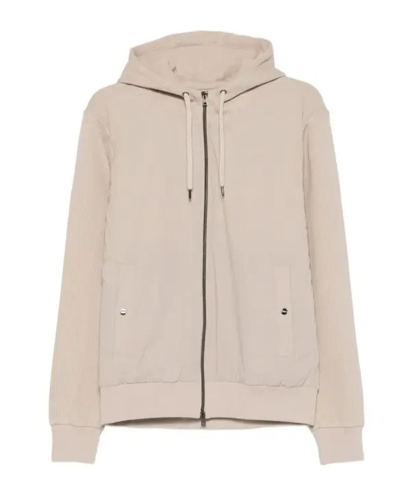 Herno Zip-up Hooded Jacket - Light Beige