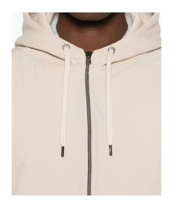 Herno Zip-up Hooded Jacket - Light Beige