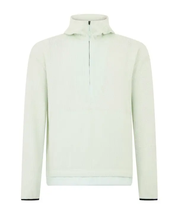Herno Mock Neck Quarter Zip Long Sleeve Sweater
