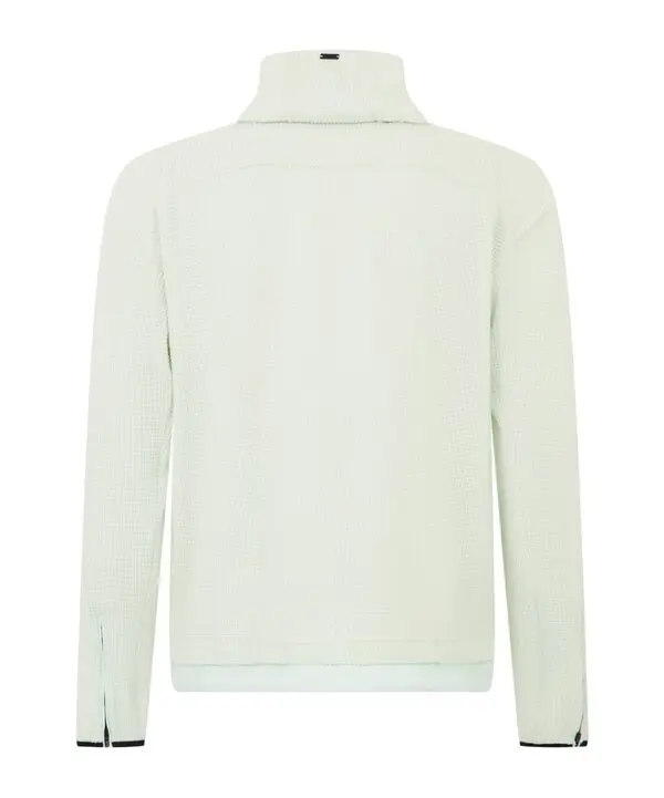 Herno Mock Neck Quarter Zip Long Sleeve Sweater