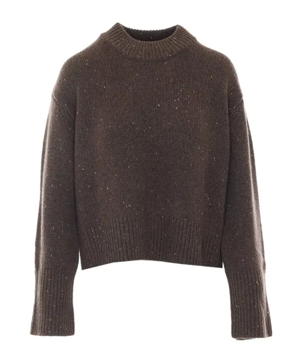 LISA YANG Shimmering High-neck Knit Sweater