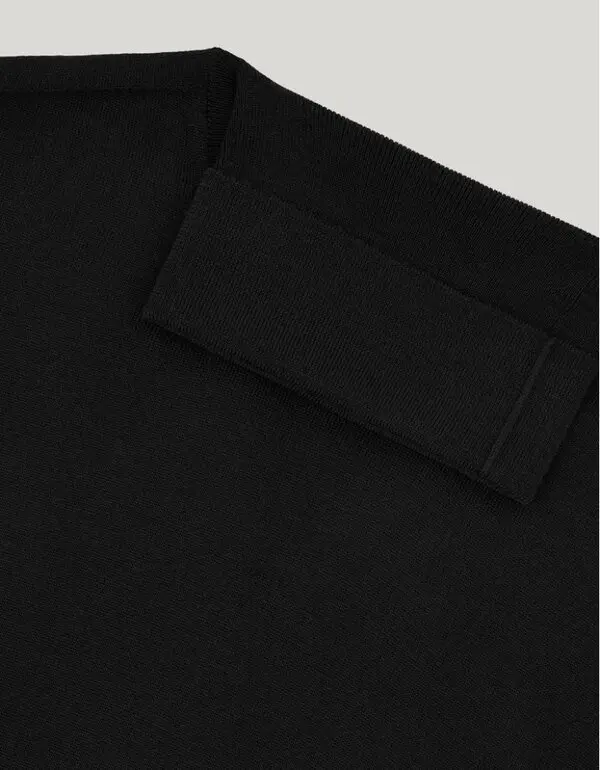 Canali Nuvola Seamless Merino Wool Turtleneck - Black