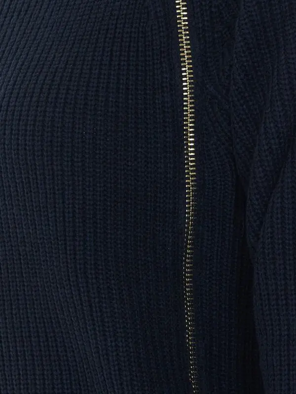Liu Jo Zip-up High Neck Knitted Sweater