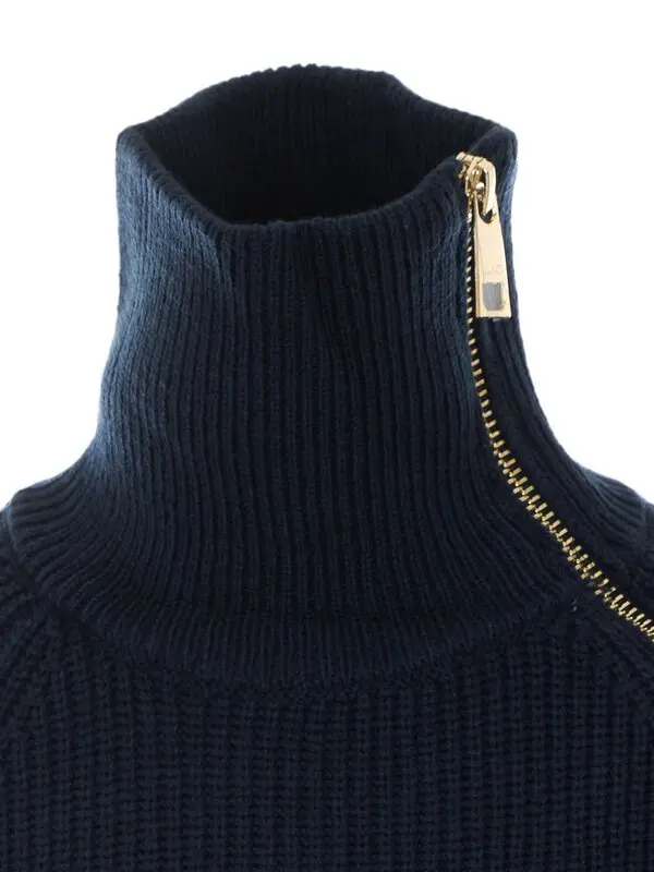 Liu Jo Zip-up High Neck Knitted Sweater