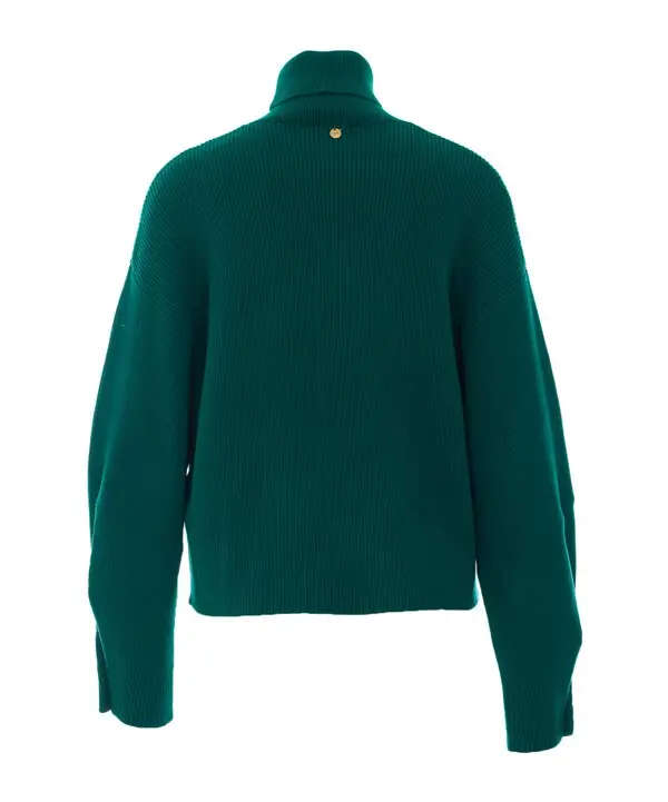 Liu Jo High Neck Knitted Sweater With Chain Detail