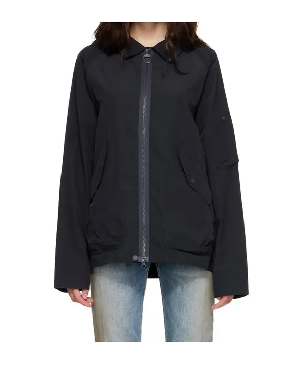 Barbour Zip-up Jacket With Embroidered Logo