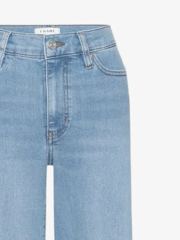 FRAME Raw-edge Wide-leg Jeans - Blue