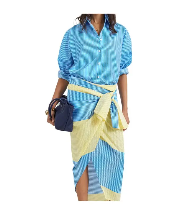 THE FRANKIE SHOP Peri Cotton Shirt Striped