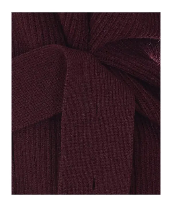 DONDUP V-neck Knitted Cardigan With Tie-waist