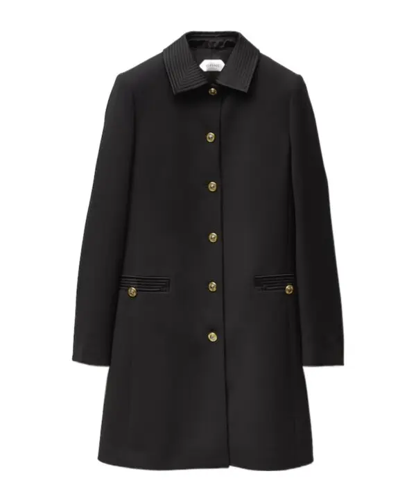 Versace Wool Coat With Medusa Hardware