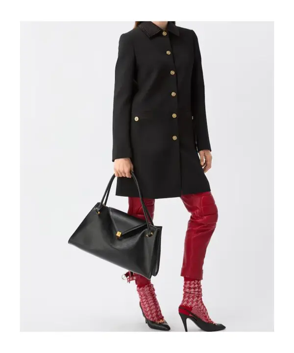 Versace Wool Coat With Medusa Hardware