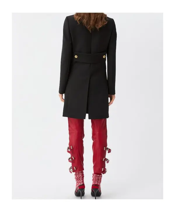 Versace Wool Coat With Medusa Hardware