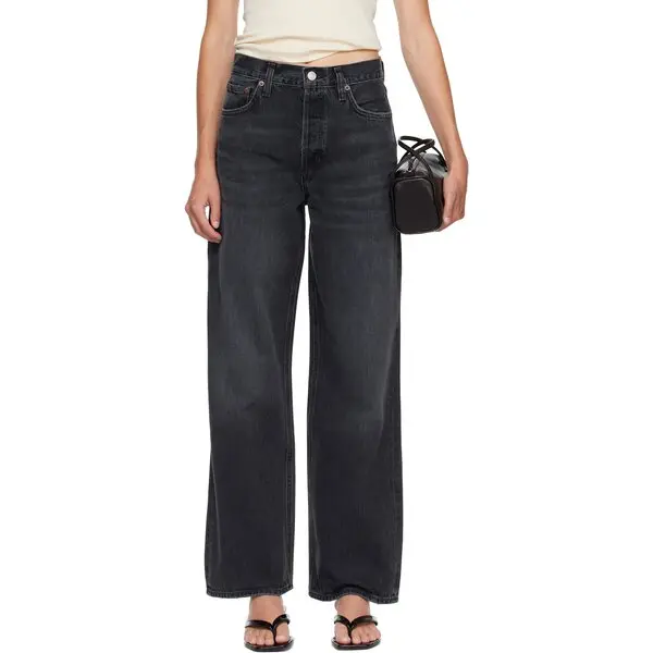 AGOLDE Low Slung Jeans - Black
