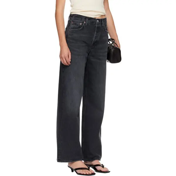 AGOLDE Low Slung Jeans - Black