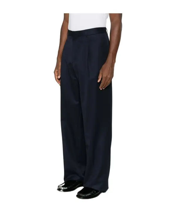 LARDINI Pleated Wide-leg Trousers