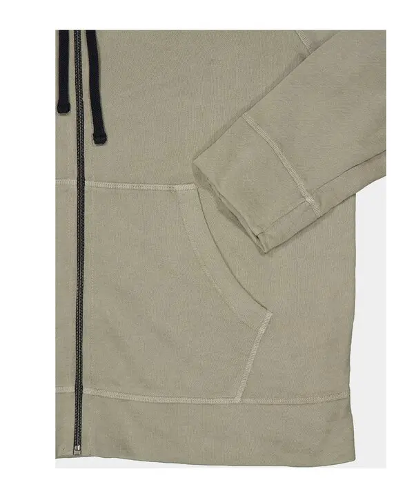 JAMES PERSE Vintage French Terry Zip-up Hoodie - Grey