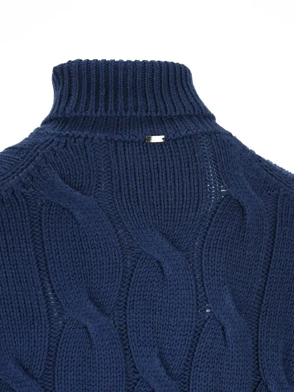 Herno Cable-knit High-neck Sweater