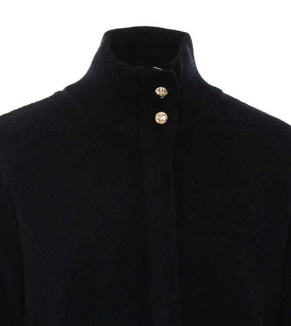 Liu Jo Textured High-neck Knitted Jacket