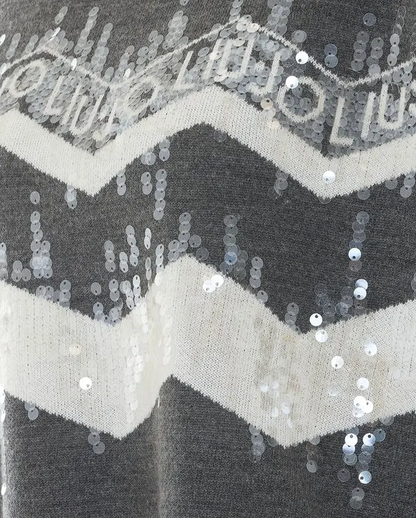 Liu Jo Sequined Intarsia Knitted Sweater