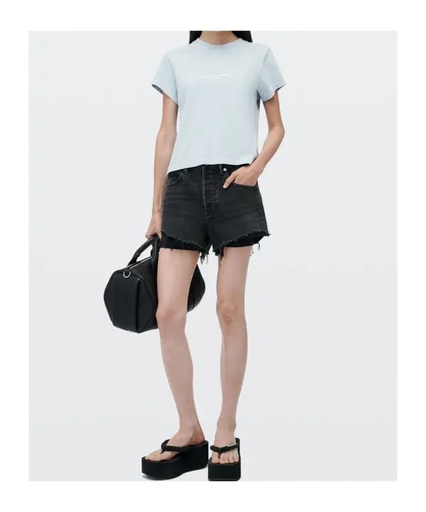 Alexander Wang Cropped Logo T-shirt