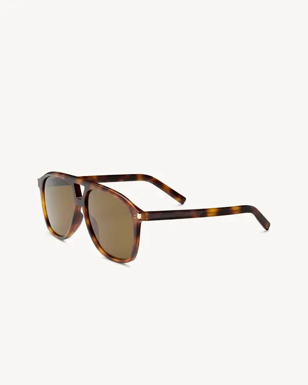 Saint Laurent Aviator Sunglasses - Tortoiseshell