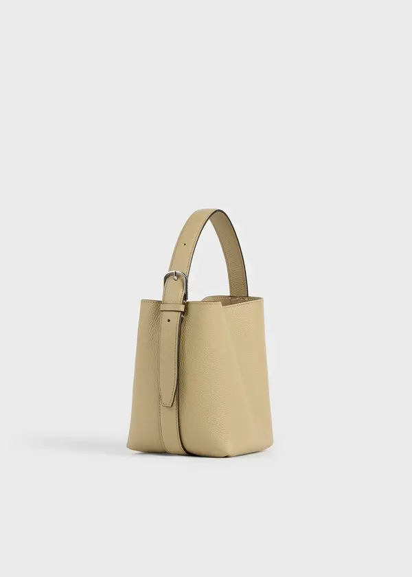 TOTEME Belted Grained-leather Tote