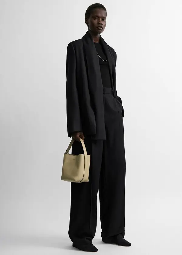 TOTEME Belted Grained-leather Tote - Cashew