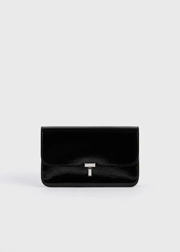 TOTEME T-lock Grained-patent Crossbody