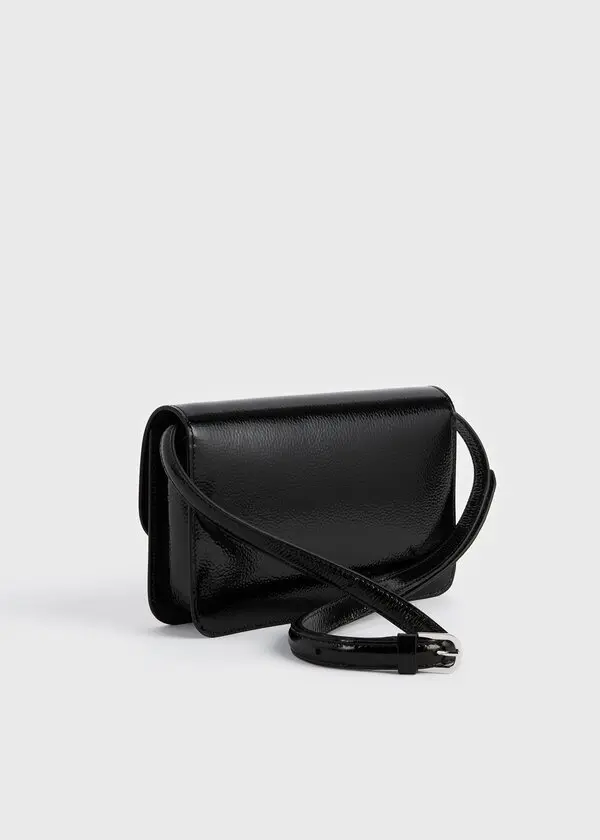 TOTEME T-lock Grained-patent Crossbody
