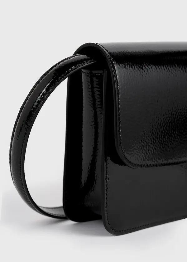 TOTEME T-lock Grained-patent Crossbody
