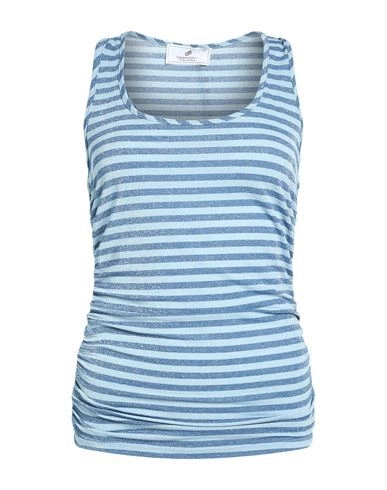 COMPAGNIA ITALIANA Tank Top Light Size Viscose, Lurex, Elastane - Blue