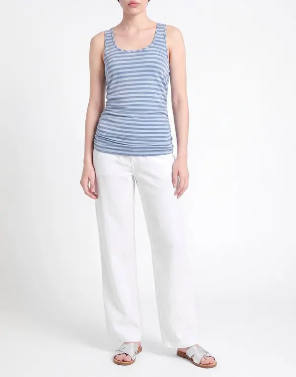 COMPAGNIA ITALIANA Striped Lurex Blend Tank Top