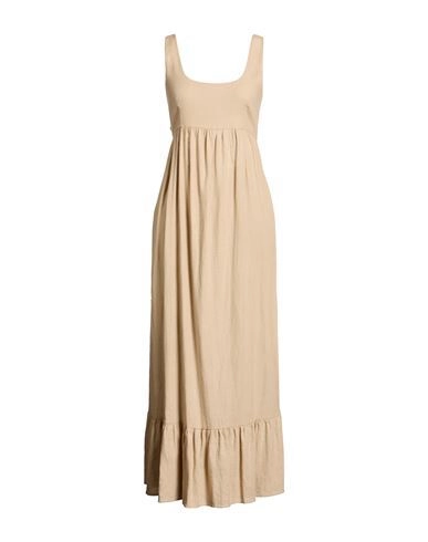 COMPAGNIA ITALIANA Maxi Dress Size Linen, Viscose - Beige