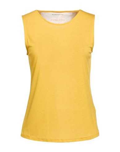 PUROTATTO T-shirt Mustard Size Modal, Milk Protein Fiber - Yellow