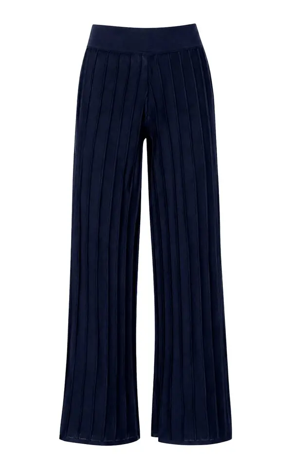 PEPA POMBO Campanilla Pleated Pants - Blue