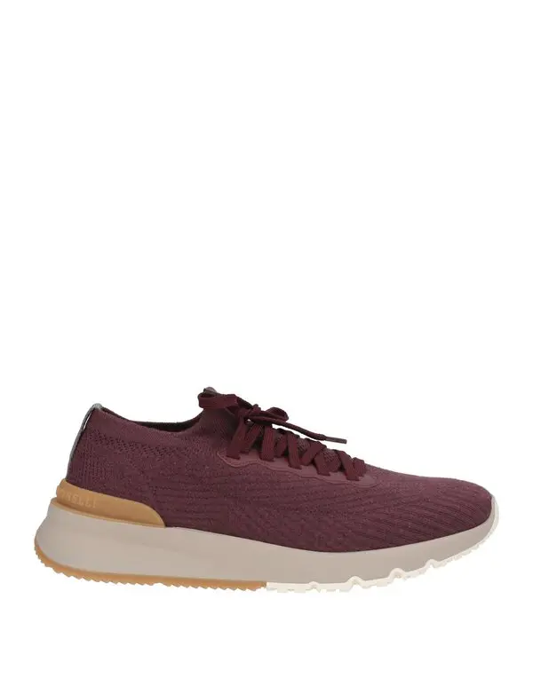 Brunello Cucinelli Sneakers Burgundy Size Textile Fibers