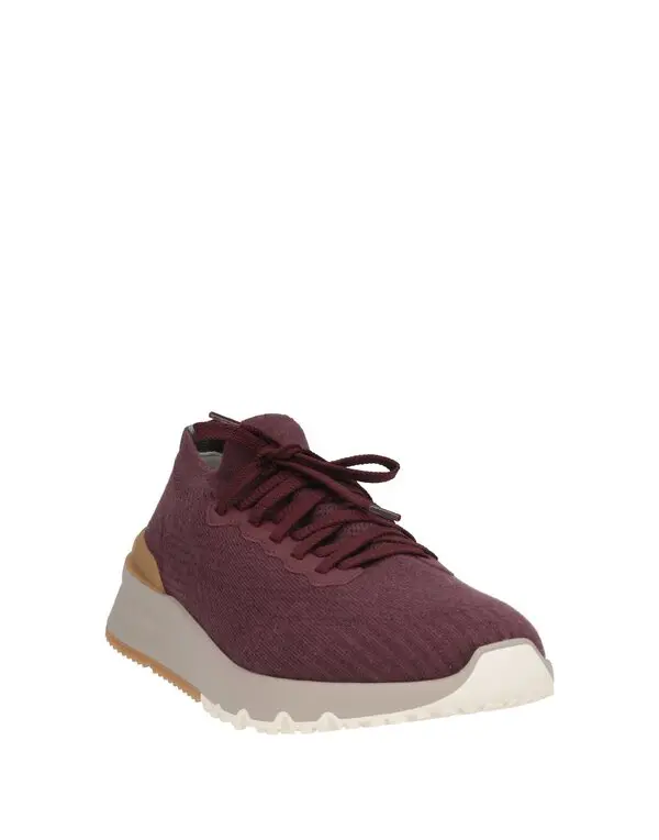 Brunello Cucinelli Sneakers Burgundy Size Textile Fibers