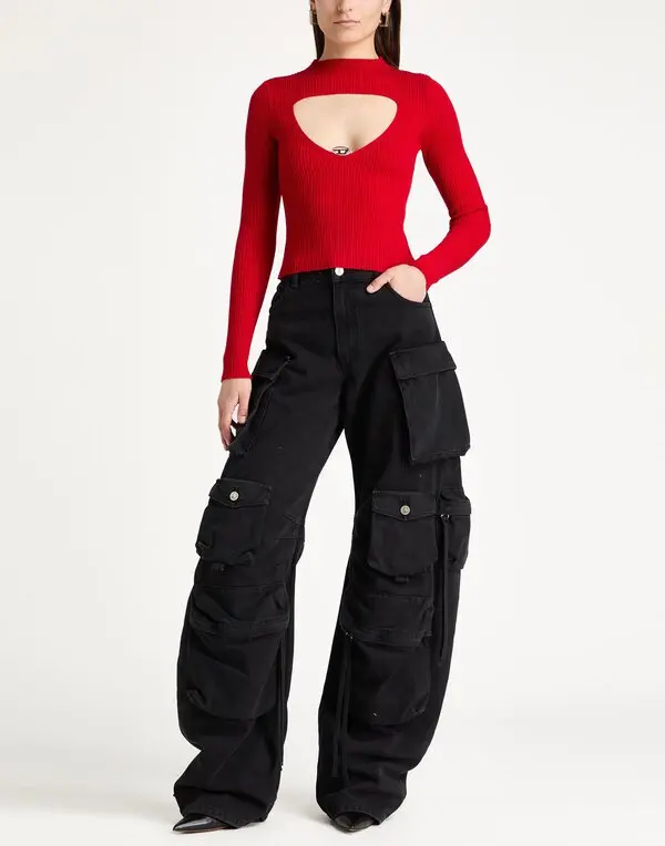 DIESEL® Sweater With Cutout Detail - Red