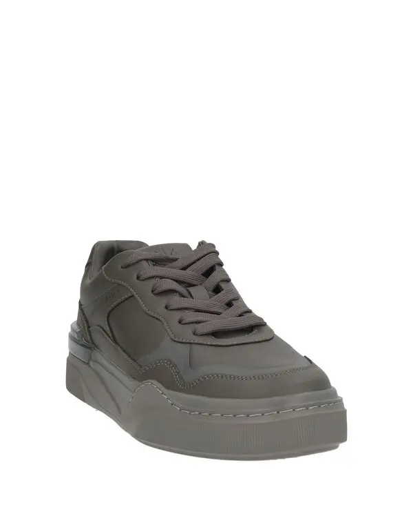 Armani Exchange Low-top Sneakers In Dark Synthetic Material