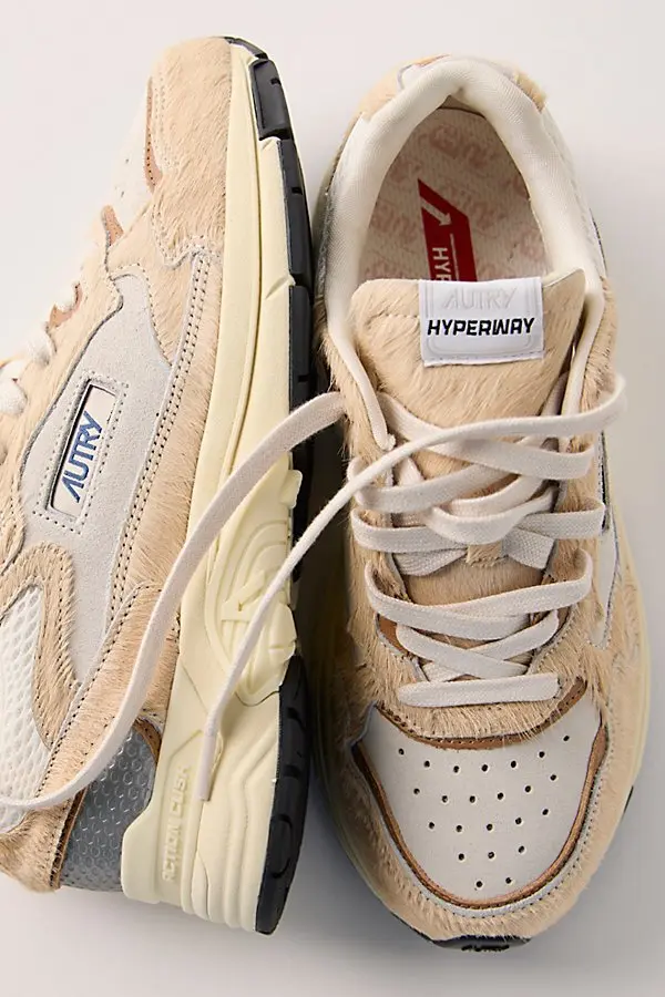 AUTRY Hyperway Hair-on Low-top Sneakers - Pony/suede Rut/marsh