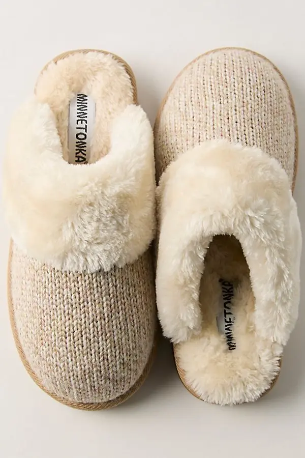 Minnetonka Chesney Party Slippers - Sparkle Tan