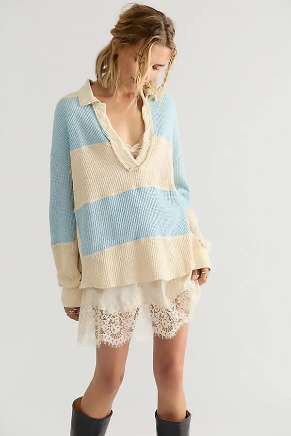 Free People Fp One Rainn Thermal - Sky Combo