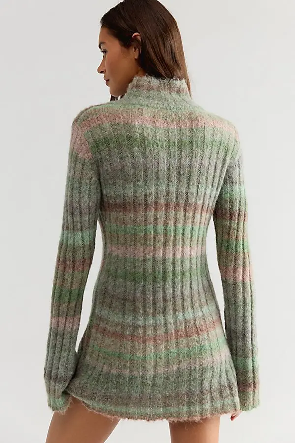 Free People Rodbjer Doona Space Knit Mini Dress