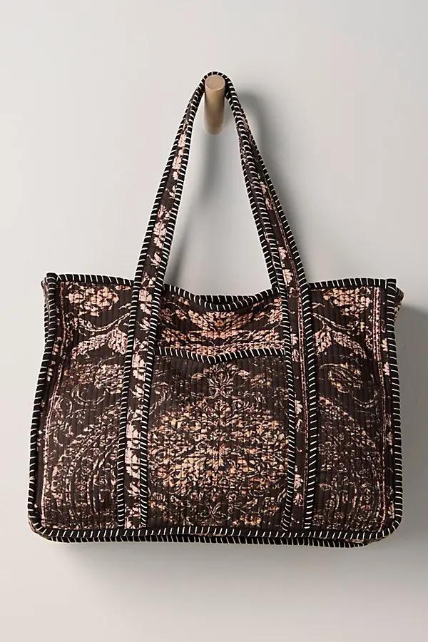 Free People Distorted Quilt Tote Bag