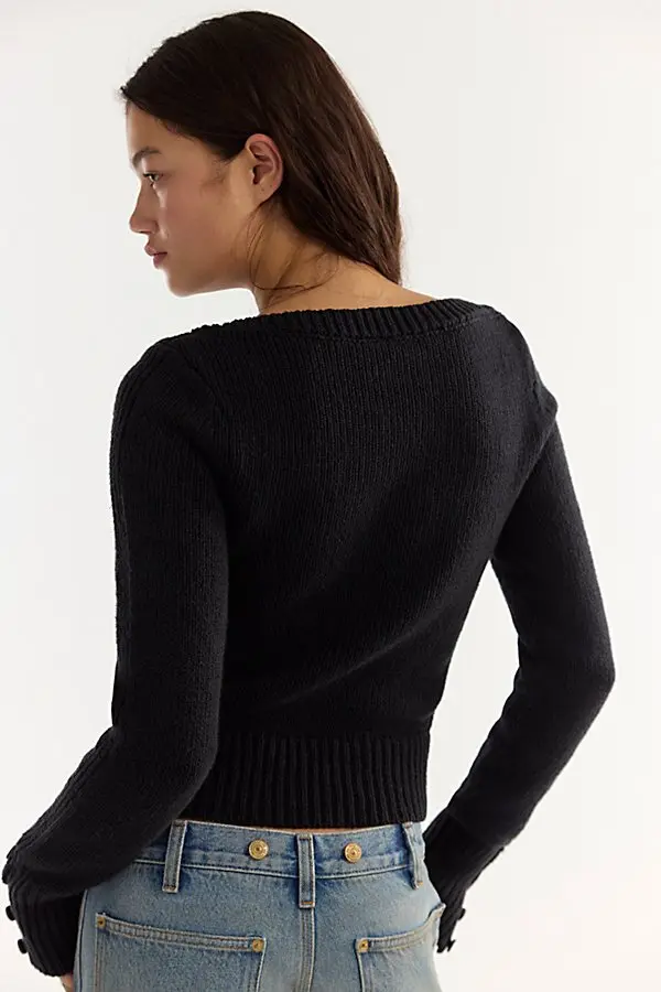 Free People Mila Pullover - Black