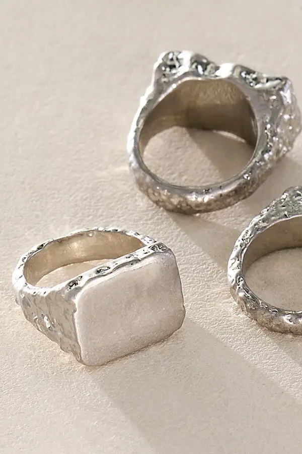 Free People Hannah Chunky Ring Set