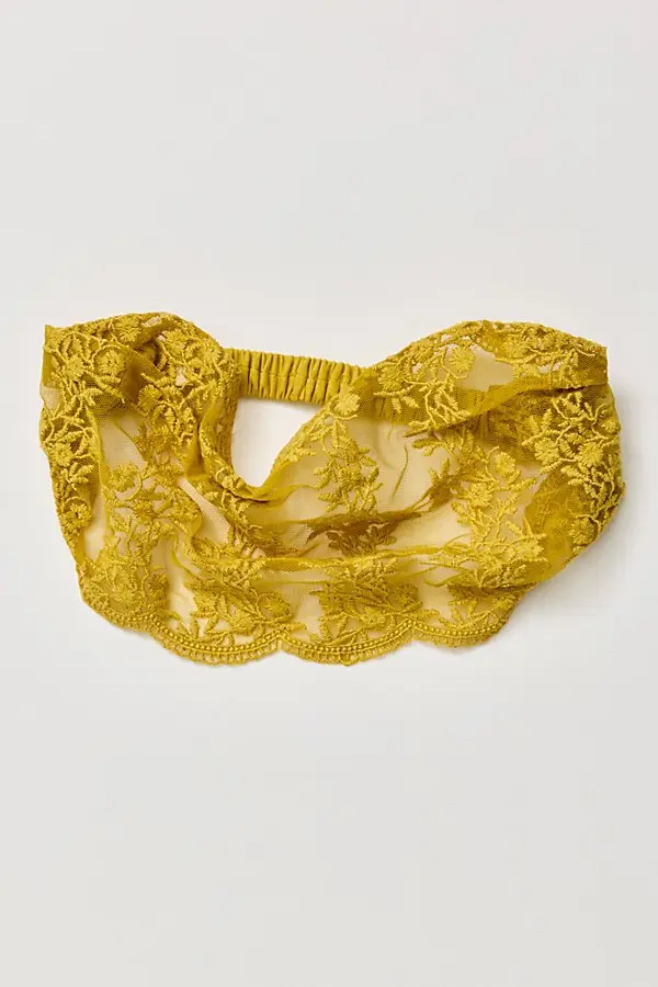 Free People Xl Solana Lace Headband - Gold