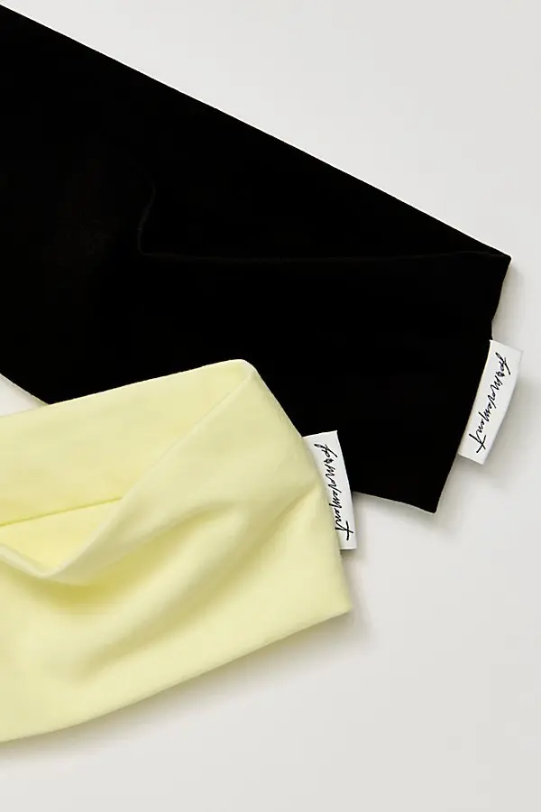 Free People Legacy Soft Headband 2-pack - Black