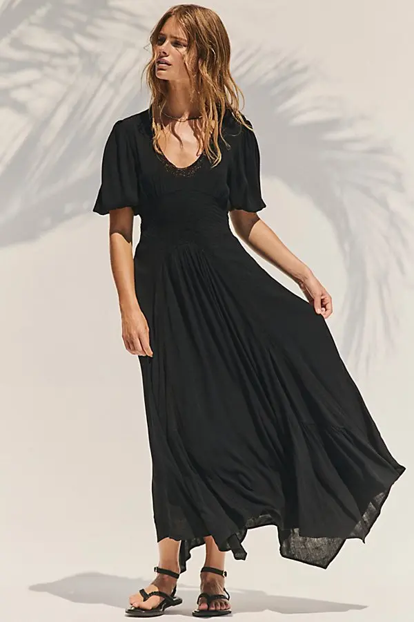 Free People Teyana Maxi Dress - Black